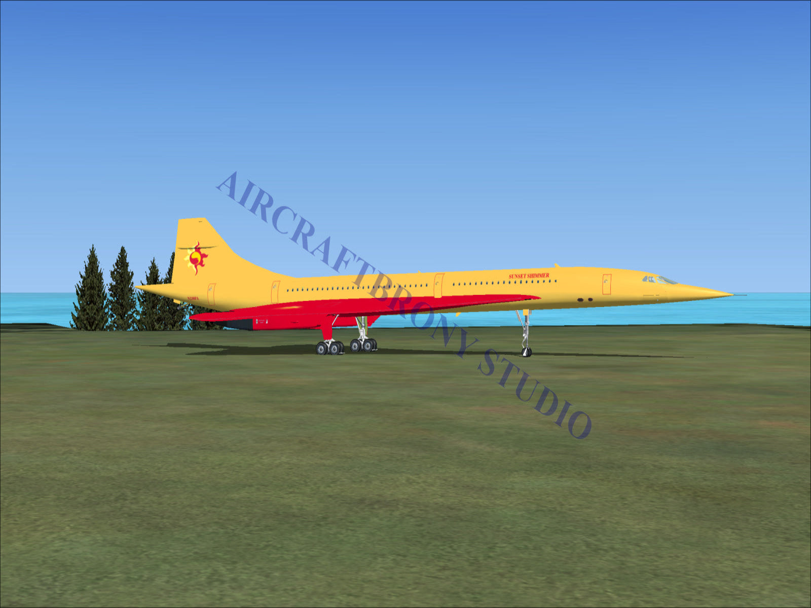 Sunset Shimmer Aerospatiale Concorde (Digital Image) – Aircraftbrony Studio
